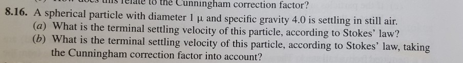 Solved ots uhs lelale to the Cunningham correction factor? | Chegg.com