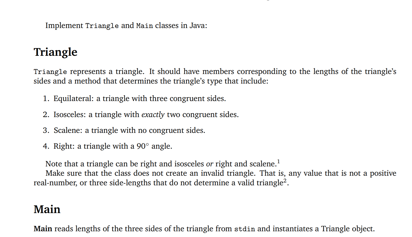 Below is the Triangle class(DONT CHANGE ANYTHING | Chegg.com