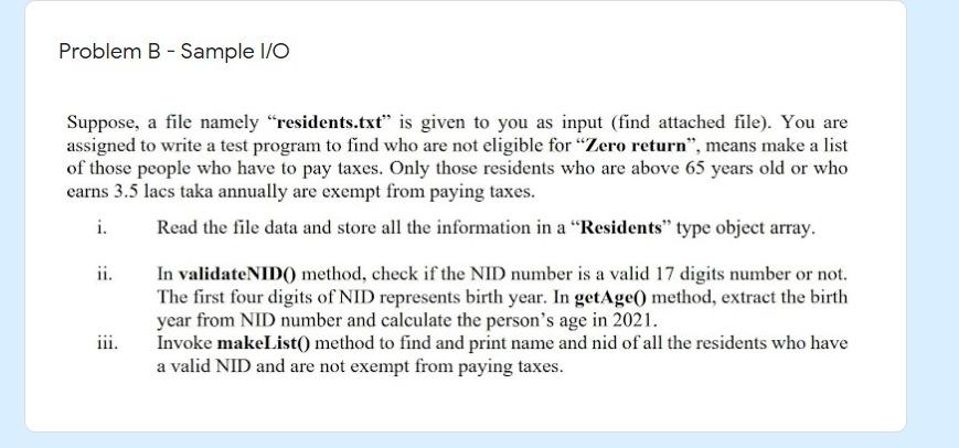 Solved Problem B - [15 Marks] Implement the following UML | Chegg.com