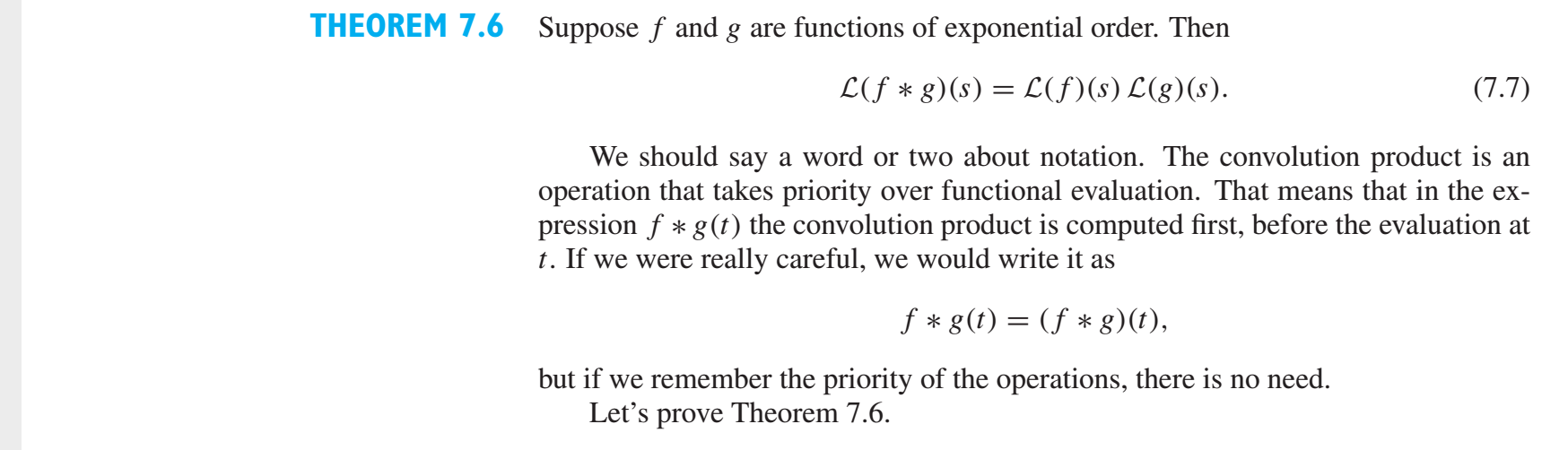 Solved Use Theorem 7.6 (do not use partial fraction | Chegg.com