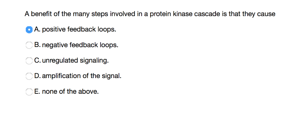 Solved A benefit of the many steps involved in a protein | Chegg.com