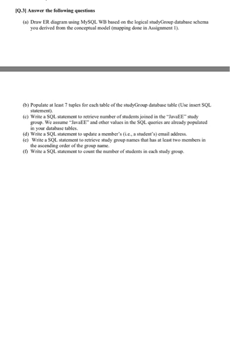 1Q.31 Answer the following questions (a) Draw ER | Chegg.com