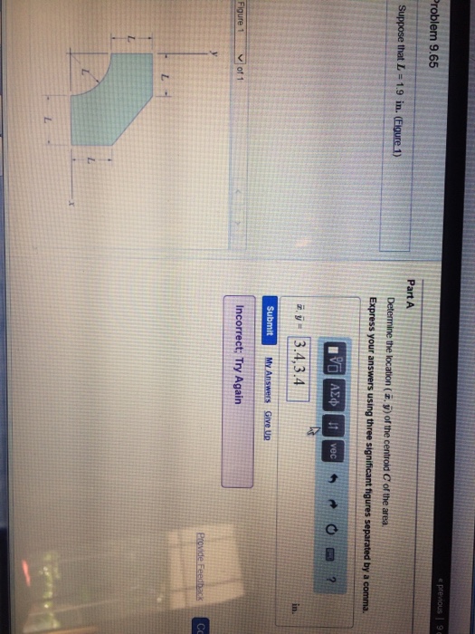 Solved Suppose that L = 1.9 in. Determine the location | Chegg.com