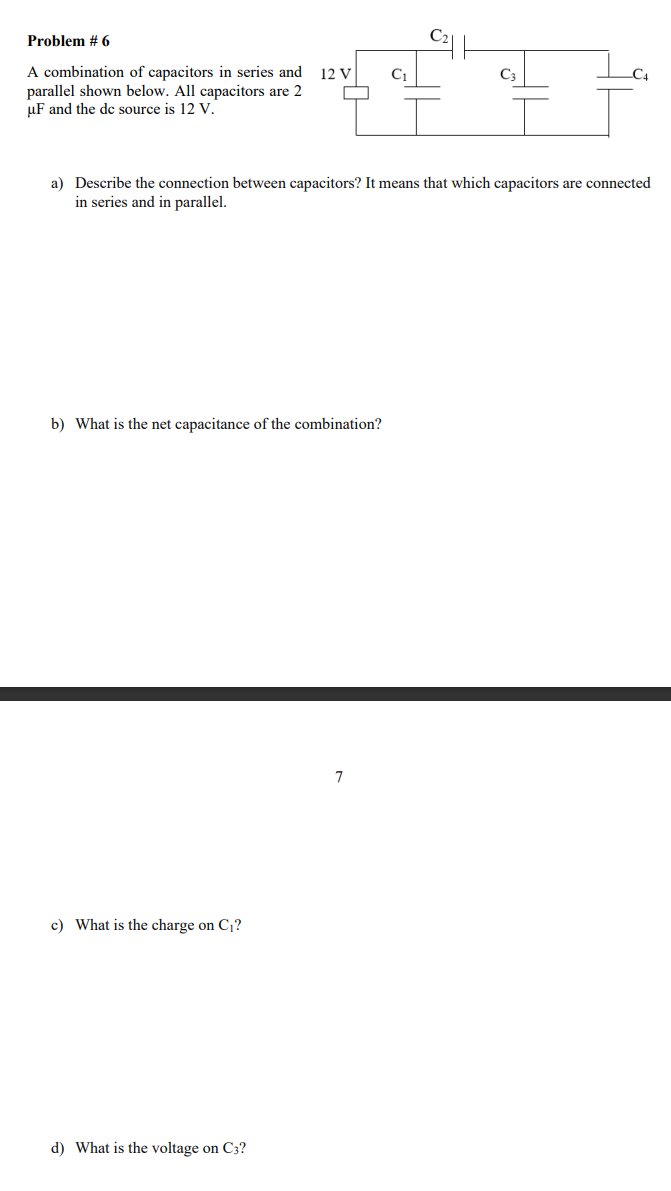 Solved A combination of capacitors in series and parallel | Chegg.com