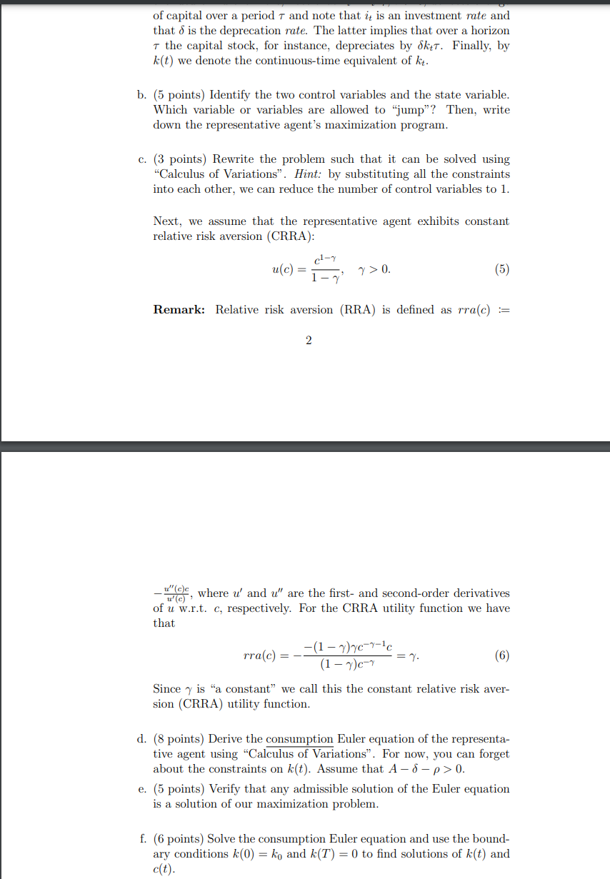 Solved 1. (40 points) We consider a so-called representative | Chegg.com