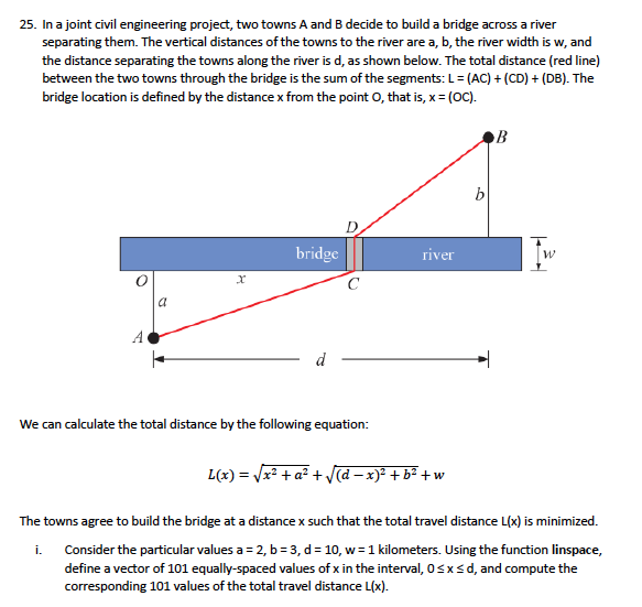 Solved In a joint civil engineering project, two towns A and | Chegg.com