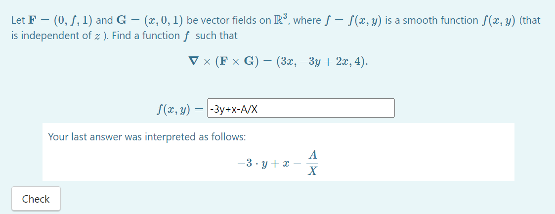 Solved Let F=(0,f,1) and G=(x,0,1) be vector fields on R3, | Chegg.com