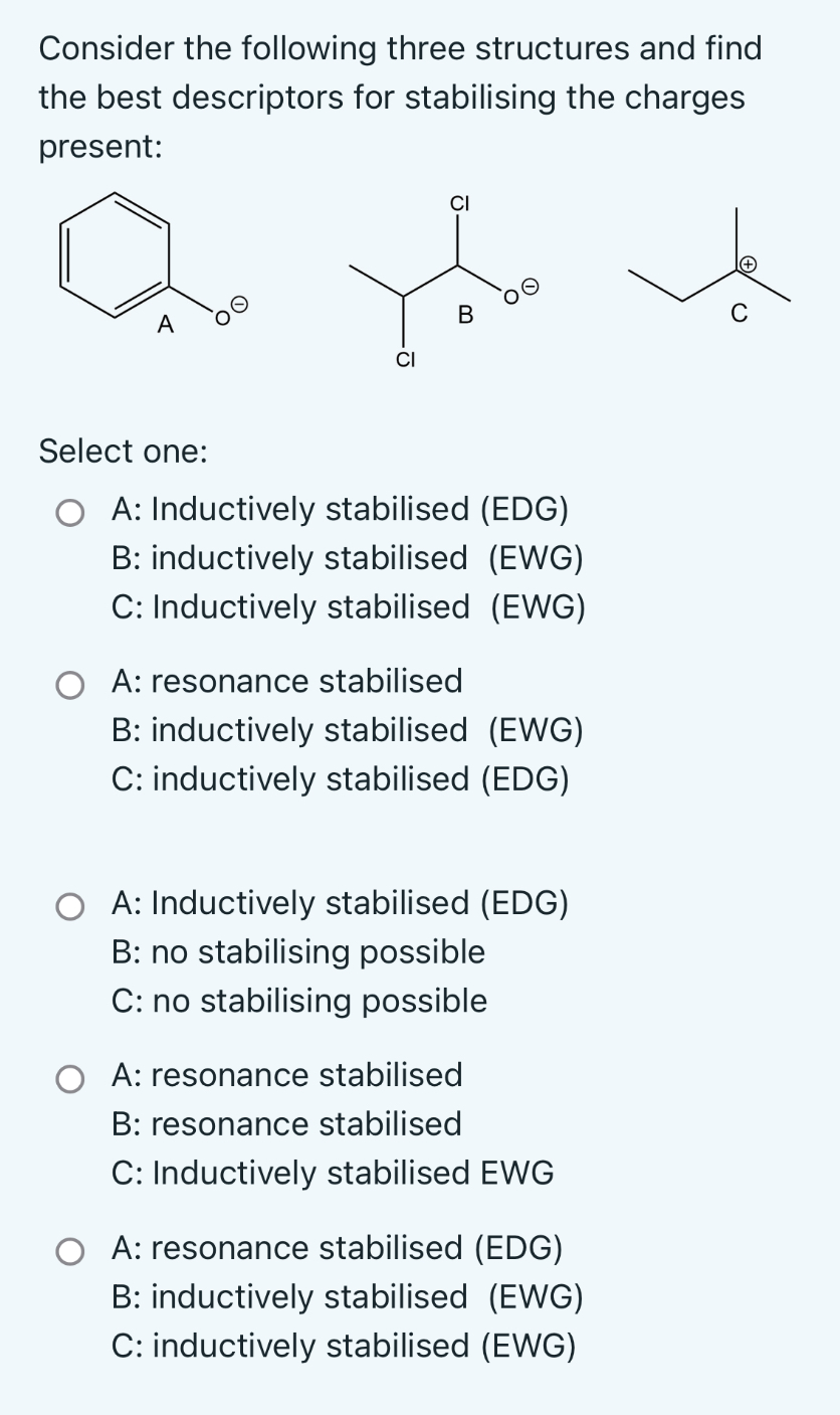 Solved Consider the following three structures and find the | Chegg.com