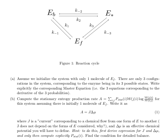 k3 Figure 1: Reaction cycle (a) Assume we initialize | Chegg.com