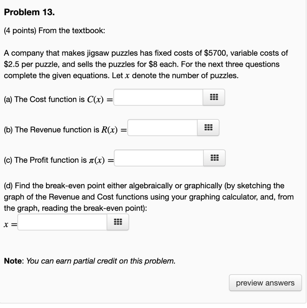 Solved Problem 13. (4 points) From the textbook: A company | Chegg.com