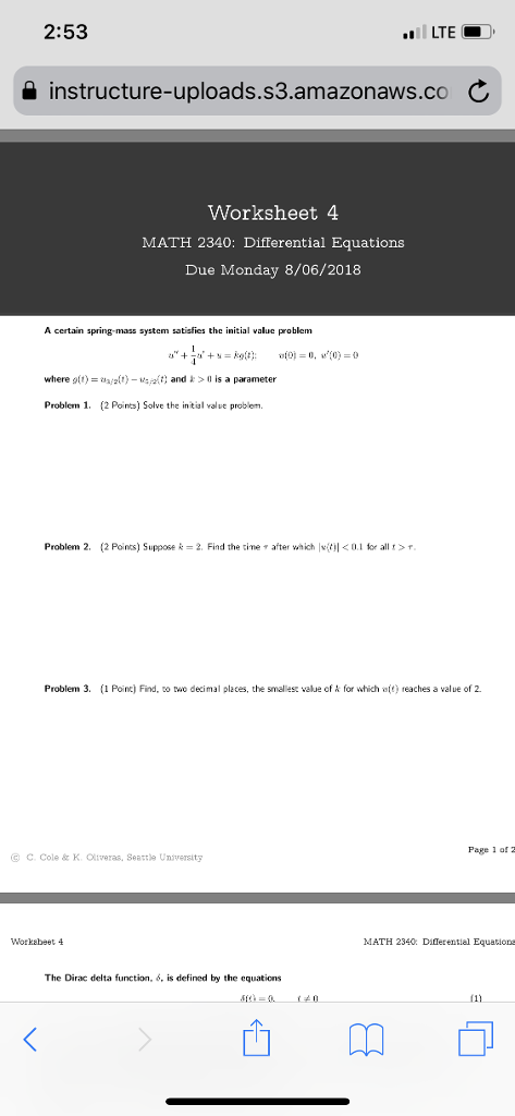 2:53 LTE a instructure-uploads.s3.amazonaws.co C | Chegg.com