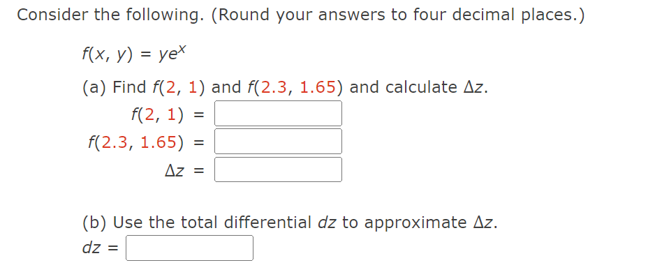 Solved Consider the following. (Round your answers to four | Chegg.com
