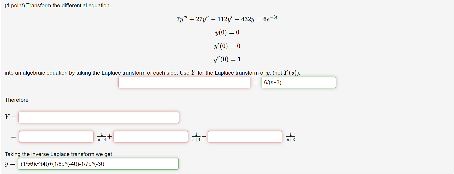 Solved Transform the differential equation | Chegg.com