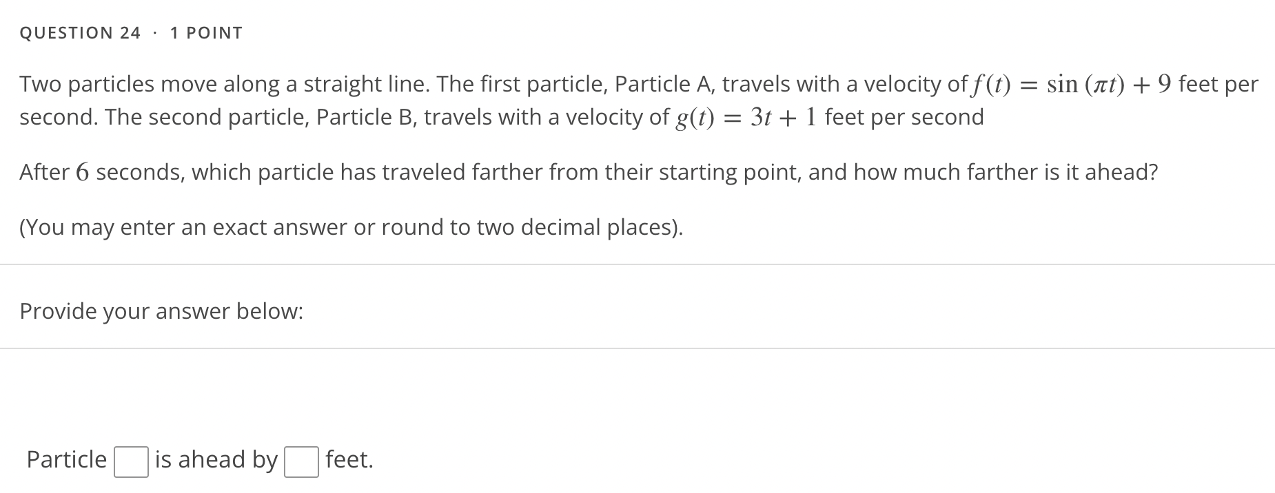 Solved Two particles move along a straight line. The first | Chegg.com
