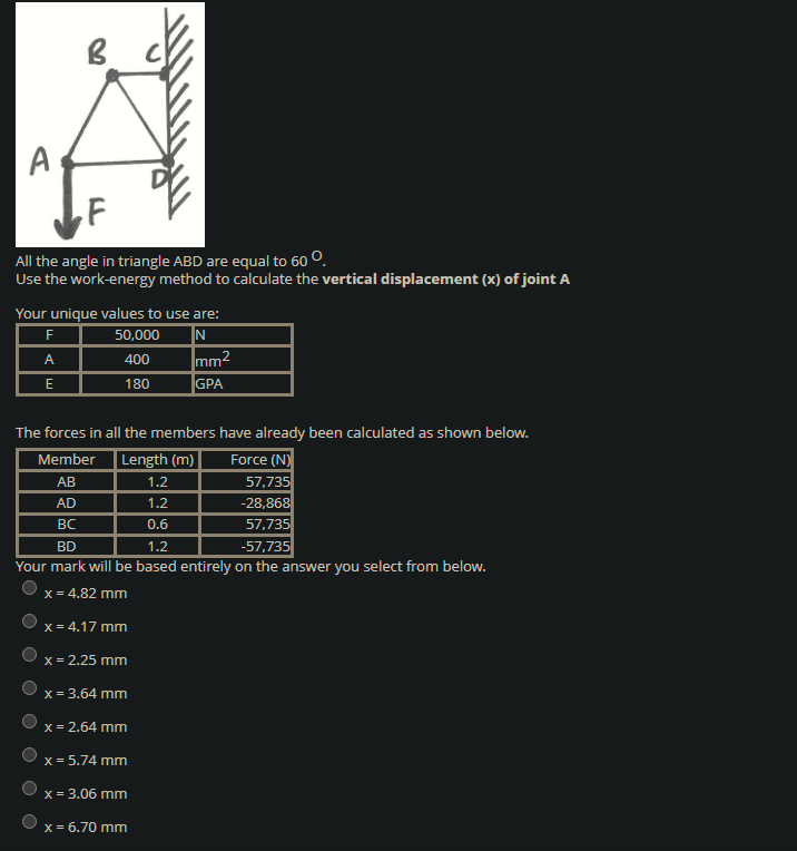 Solved A B F All the angle in triangle ABD are equal to 60 º | Chegg.com