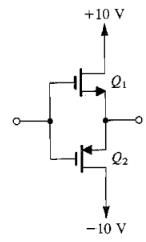 Solved Consider the class B output stage, using MOSFETs. Let | Chegg.com