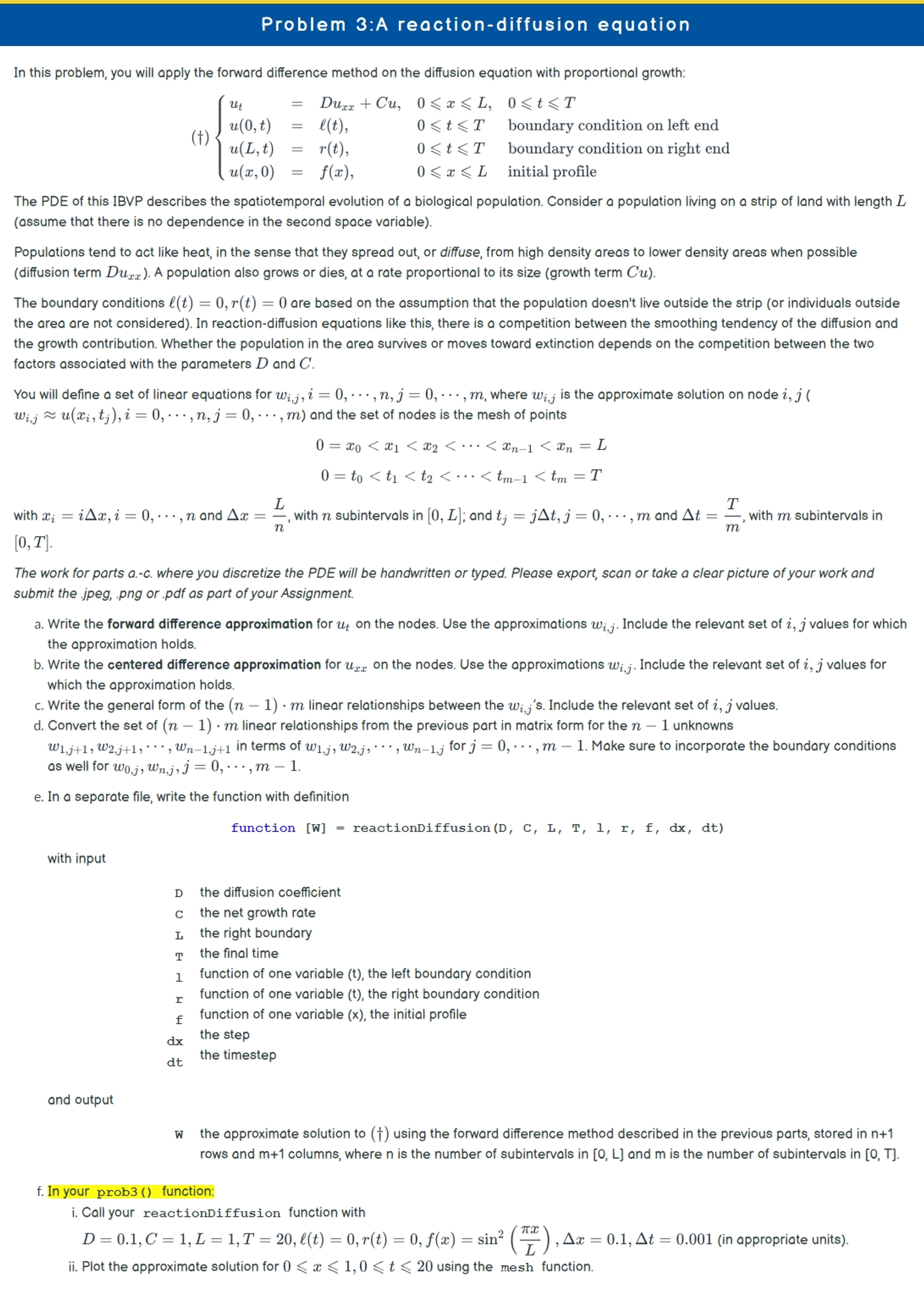 Solved Please handwrite parts a-c , ﻿and then use MATLAB for | Chegg.com