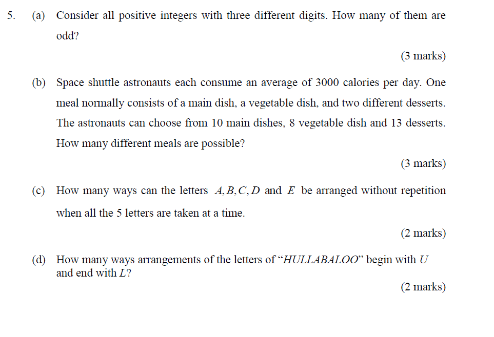 Solved (a) Consider all positive integers with three | Chegg.com