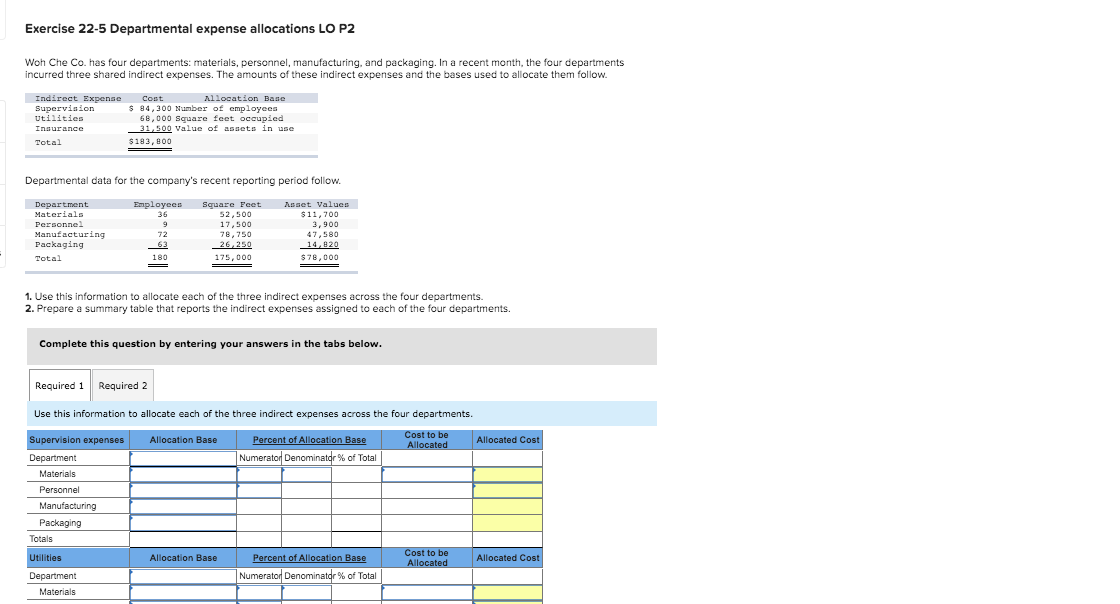 Solved Required 1 Required 2 Use this information to | Chegg.com