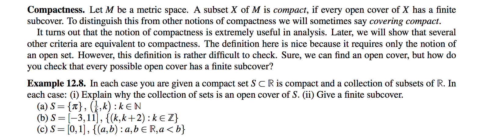 Solved Compactness. Let M be a metric space. A subset X of M | Chegg.com