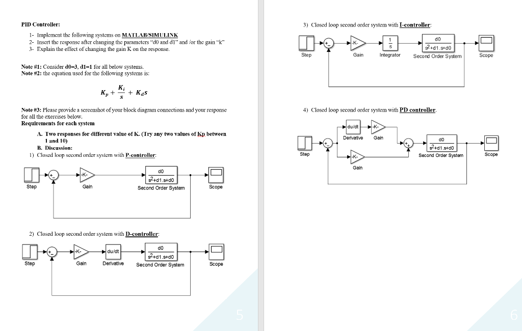 PID Controller: 3) Closed loop second order system | Chegg.com