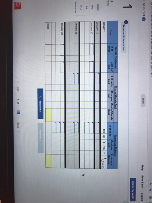 Solved Exercise 5-3 Perpetual: Inventory coating methods LO | Chegg.com