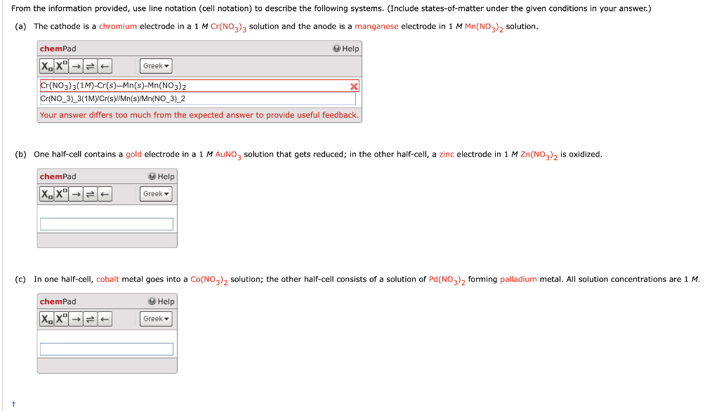 Solved Erom the information provided, use line notation | Chegg.com