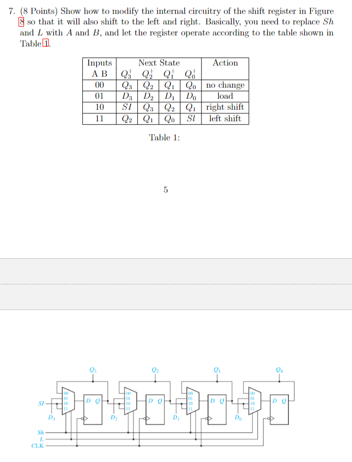 Solved (8 ﻿Points) ﻿Show how to modify the internal | Chegg.com