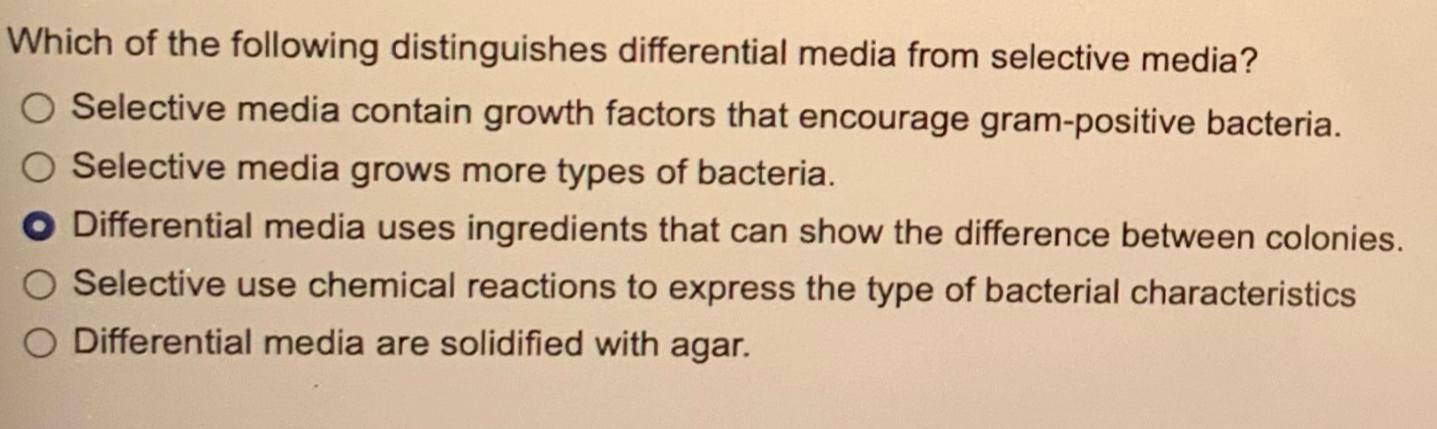 Solved Which of the following distinguishes differential | Chegg.com
