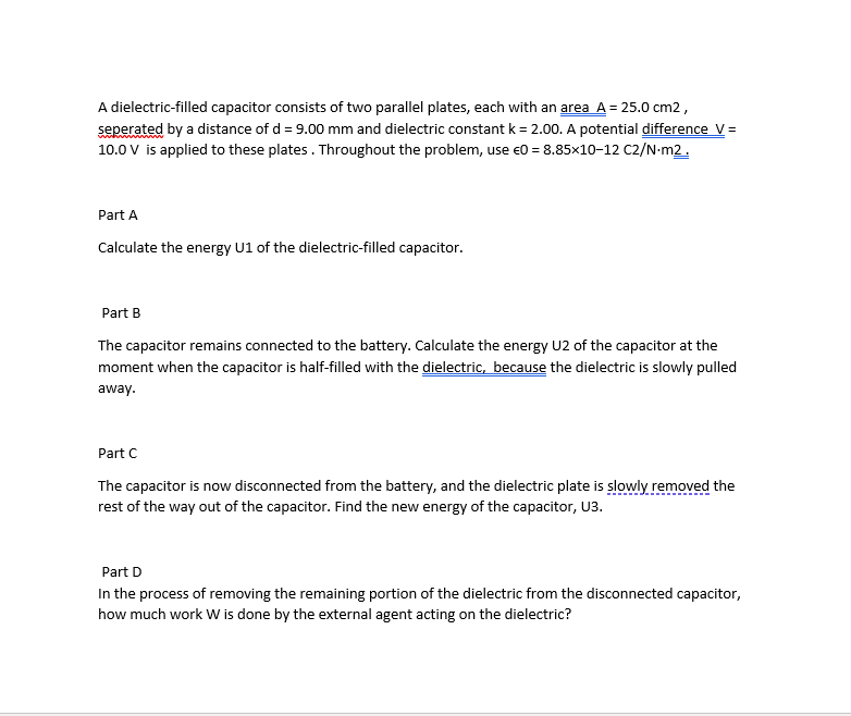 Solved A dielectric-filled capacitor consists of two | Chegg.com