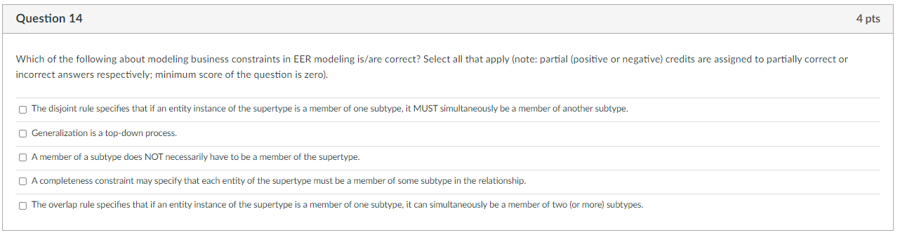 Solved Which of the following about enhanced entity | Chegg.com