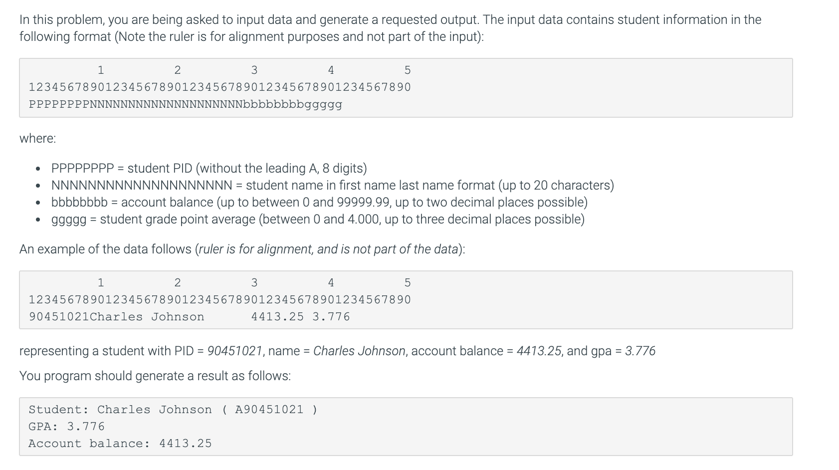 Solved In this problem, you are being asked to input data | Chegg.com