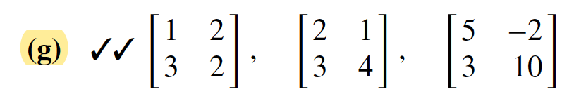 Solved 2.1 Test the given matrices for linear dependence | Chegg.com