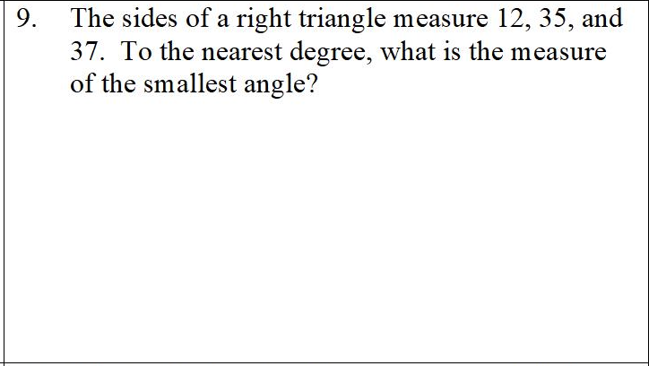Solved 9. The sides of a right triangle measure 12, 35, and | Chegg.com