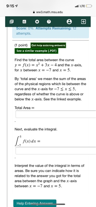Solved 9:14 LTE ww3.math.msu.edu Problem 10 Hw27-4.4-5.5 | Chegg.com