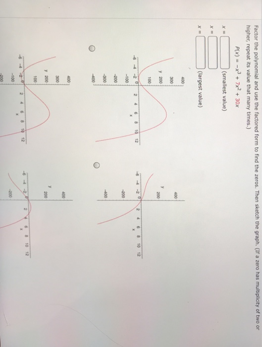 Solved Factor the polynomial and use the factored form to | Chegg.com