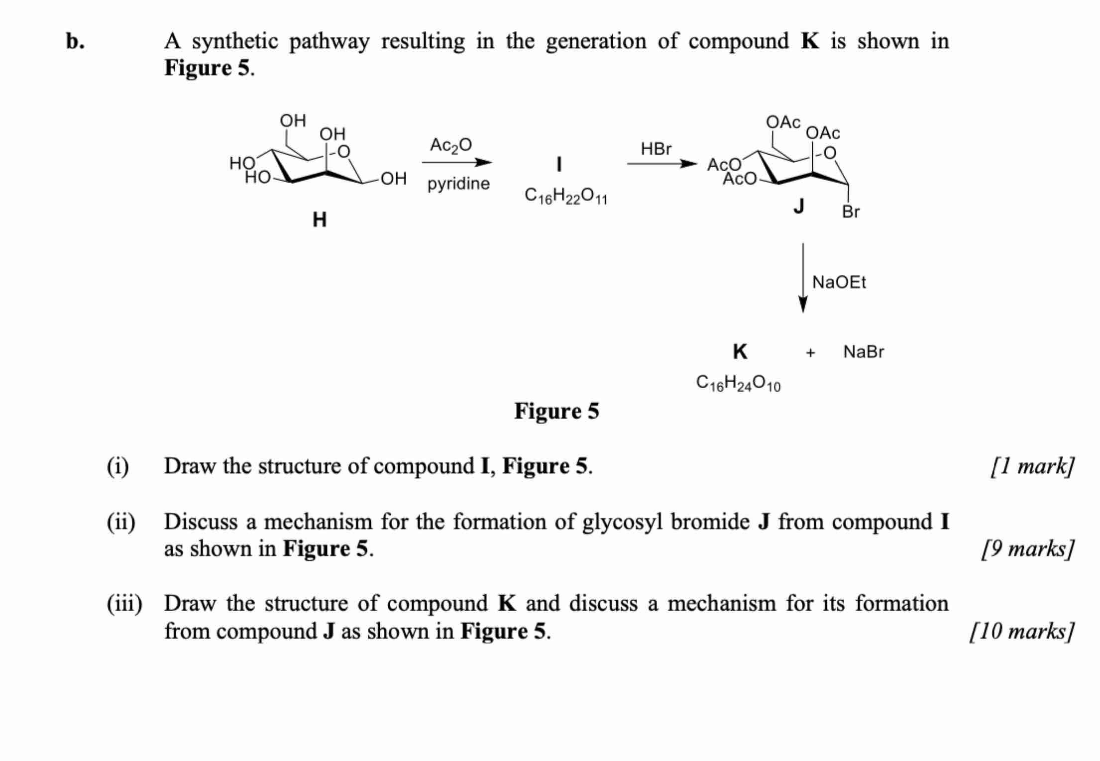Solved b. ﻿A synthetic pathway resulting in the generation | Chegg.com