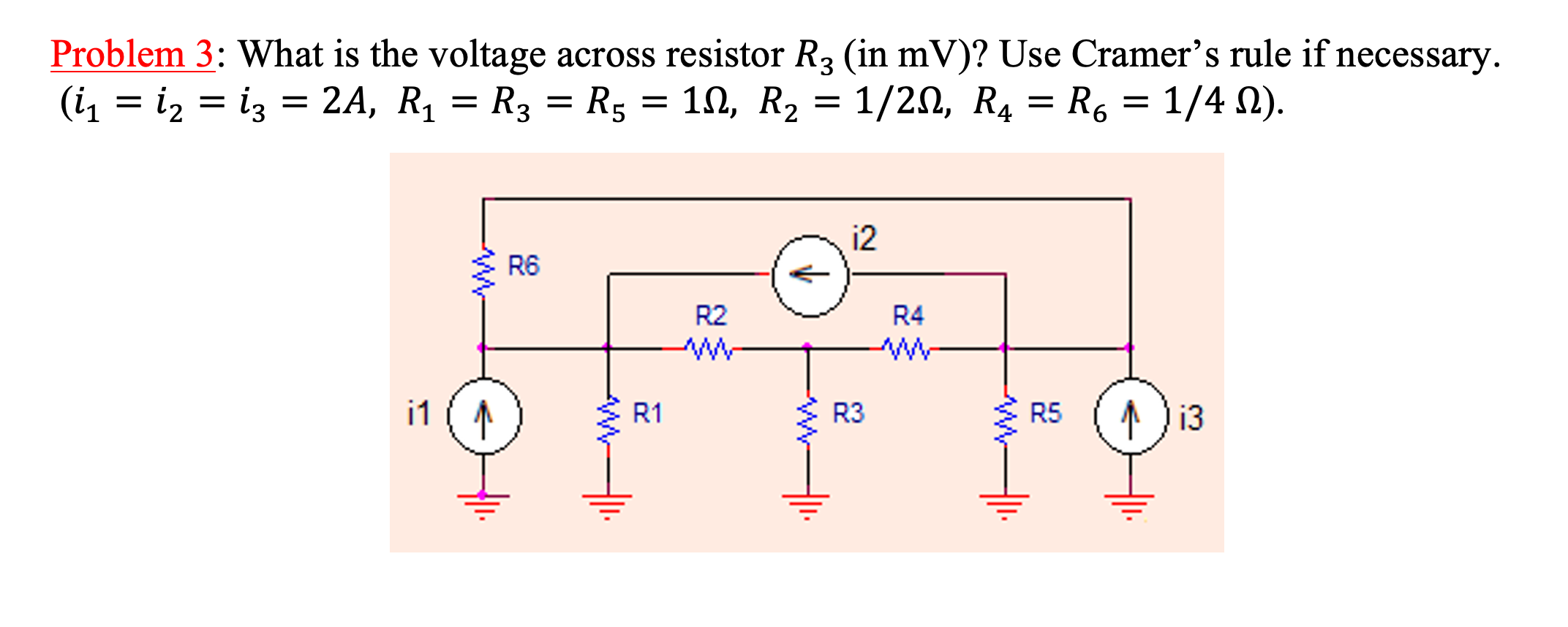 Solved Problem 3: What is the voltage across resistor R3 (in | Chegg.com