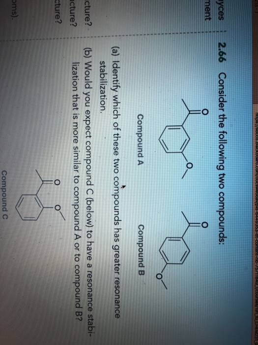 Solved yces 2.66 Consider the following two compounds: ment | Chegg.com