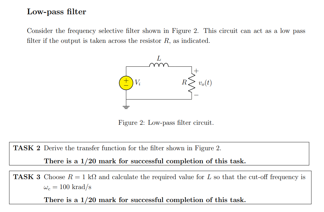 Solved Consider the frequency selective filter shown in | Chegg.com