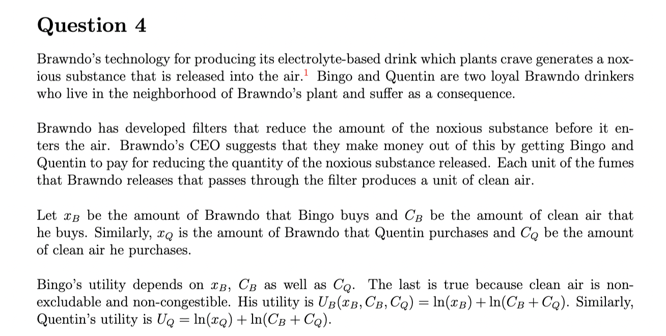 Solved Brawndo's technology for producing its | Chegg.com