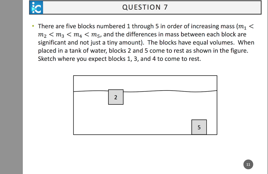 Solved There are five blocks numbered 1 through 5 in order | Chegg.com