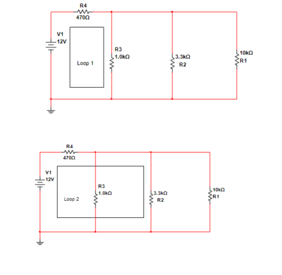 Solved Figure 2 A parallel electric circuit Table 2KVL | Chegg.com