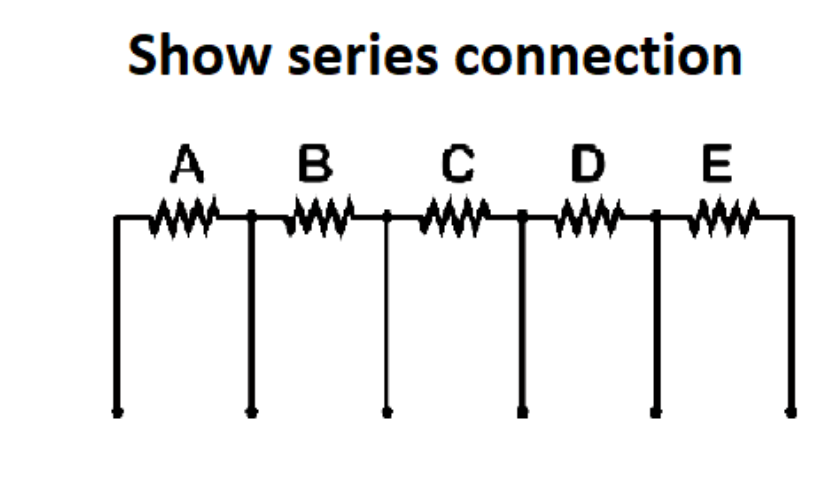Solved Q1. ﻿Connect three resistors B, ﻿C and D all together | Chegg.com