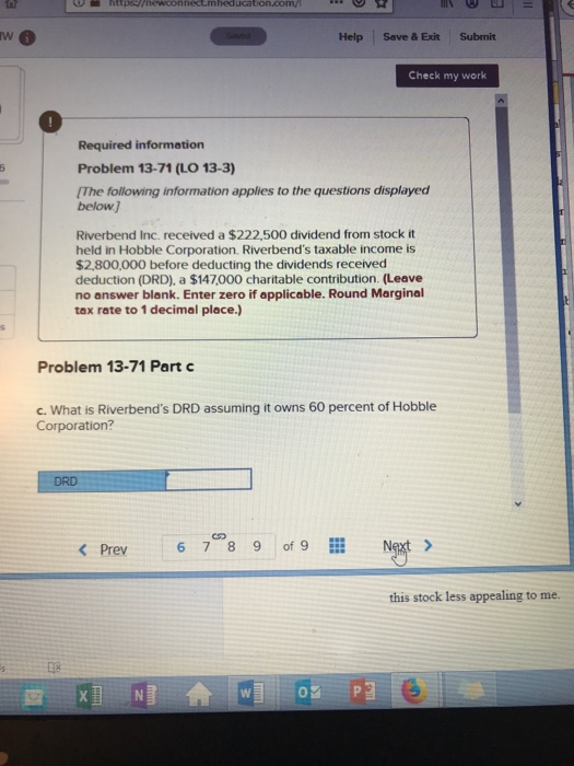 Solved Help Save & Exit Submit Check my work Required | Chegg.com