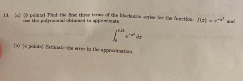 Solved 3. (a) (8 points) Find the first three terms of the | Chegg.com