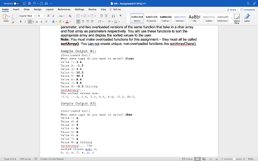 Solved AutoSave A 2206 ... OG OF M6 - Assignment 6 SP22 v1 | Chegg.com