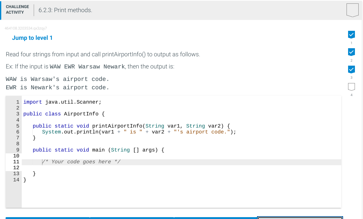 Solved CHALLENGE ACTIVITY 6.2.3: Print methods. | Chegg.com