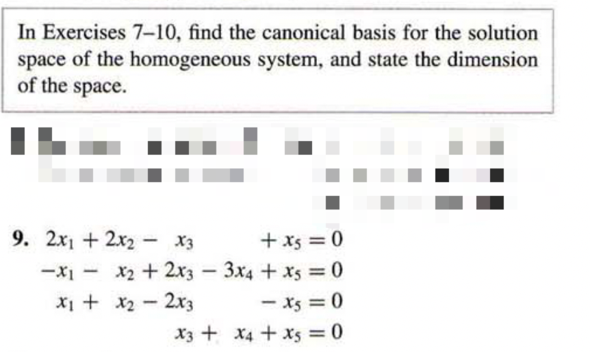 Solved In Exercises 7-10, find the canonical basis for the | Chegg.com