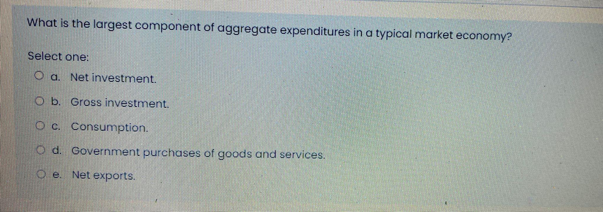 Solved What is the largest component of aggregate | Chegg.com